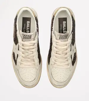 GOLDEN GOOSE Ball Star Glitter Sneakers - White