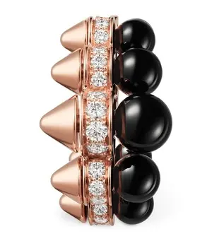 Cartier Diamond And Onyx Earrings