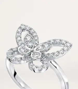 Graff Mini Butterfly Diamond And Gold Ring