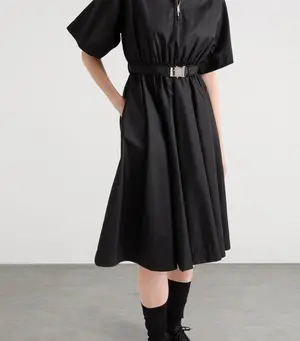 Prada Re-nylon Midi Dress - Black