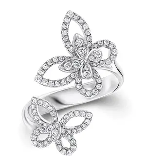 Graff Gold And Diamond Butterfly Ring - White