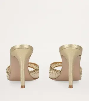 GIANVITO ROSSI Rania 85 Embellished Mules - Gold