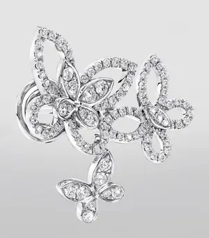 Graff Gold And Diamond Butterfly Earrings