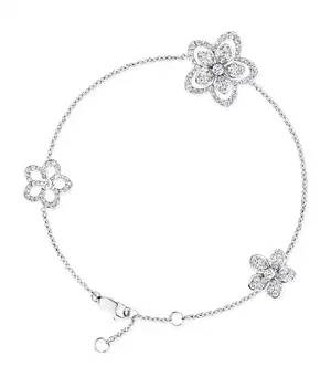 Graff Gold And Diamond Wild Flower Bracelet - White