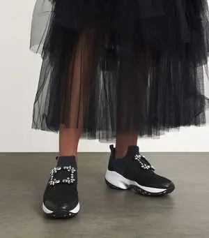 ROGER VIVIER Viv' Run Sneakers - Black