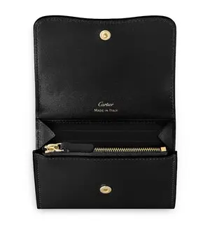Cartier Leather Panthère De Wallet - Black