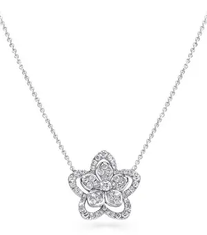 Graff Gold And Diamond Wild Flower Necklace - White