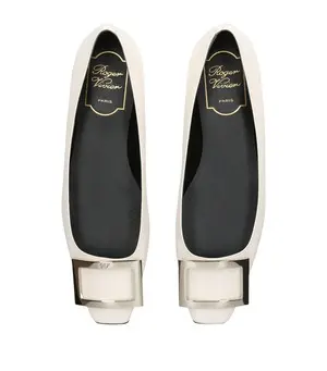ROGER VIVIER Trompette Ballet Flats - Ivory