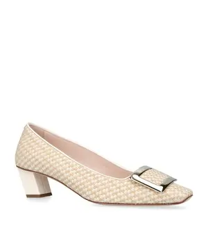 ROGER VIVIER Belle Vivier Patent Leather Pumps - Beige