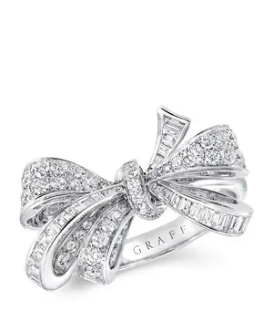 Graff Gold And Diamond Tilda's Bow Ring - White