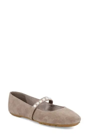 Mia Karolin Mary Jane Flat - Stone