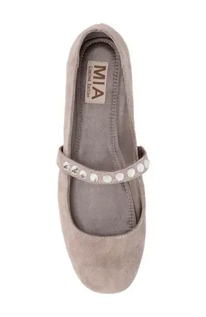 Mia Karolin Mary Jane Flat - Stone