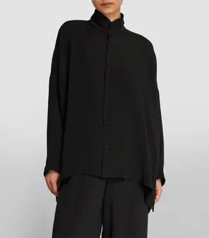 Eskandar Silk Stand-collar Shirt