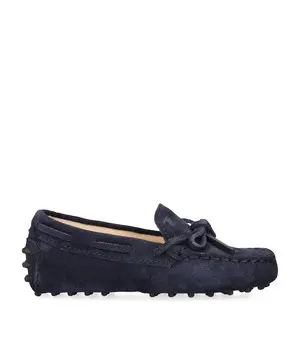 TOD'S Suede Gommino Driving Shoes - Navy
