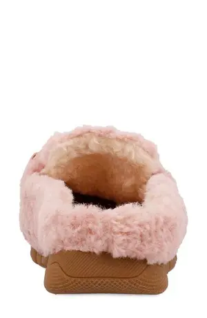 Mia Faux Shearling Slipper - Blush