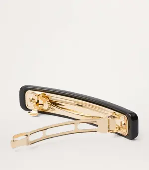 Prada Plexiglass Logo Barrette - Black