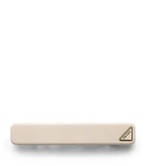 Prada Plexiglass Logo Barrette - Neutral