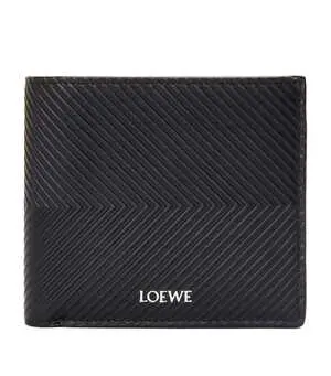 Loewe Textured Leather Bifold Wallet - Black