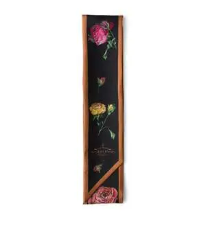 Prada Silk Twill Skinny Scarf Black