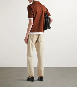 Prada Cotton Layered Polo Shirt - Brown