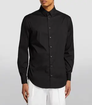 Giorgio Armani Cotton-blend Shirt - Black