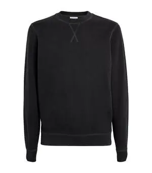 Sunspel Cotton Loopback Sweatshirt - Black