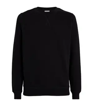 Sunspel Cotton Loopback Sweatshirt - Black