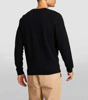 Sunspel Cotton Loopback Sweatshirt - Black