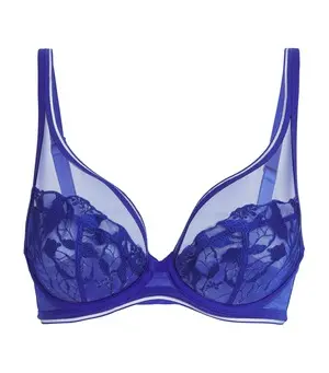 Maison Lejaby Lace Sin Underwired Bra Blue