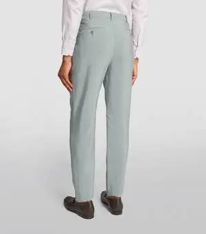 Giorgio Armani Silk-blend Tailored Trousers