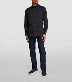 Giorgio Armani Linen Shirt - Blue