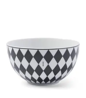 Prada Set Of 2 Porcelain Chequerboard Cereal Bowls