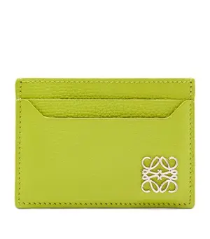Loewe Leather Anagram Card Holder Green