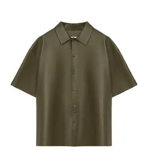 Loewe Leather Short-sleeve Shirt