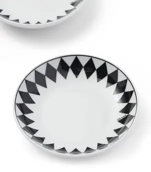 Prada Set Of 2 Porcelain Chequerboard Sauce Bowls