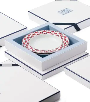 Prada Set Of 2 Porcelain Vienna Soup Plates