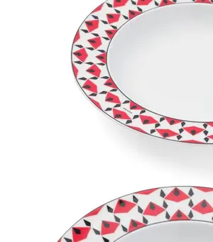 Prada Set Of 2 Porcelain Vienna Soup Plates