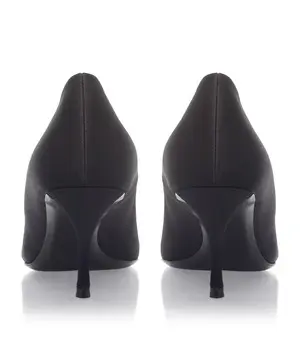 ROGER VIVIER Satin Decolleté Crystal Buckle Pumps 65 - Black