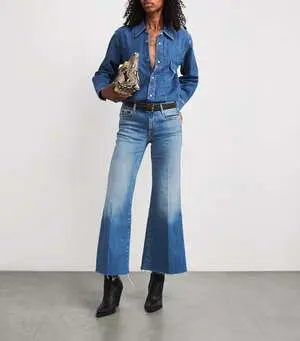 MOTHER The Roller Fray Wide-leg Jeans