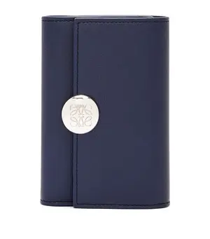 Loewe Small Leather Pebble Wallet Blue