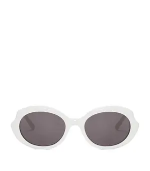 Loewe Loewe Mini Oval Sunglasses White