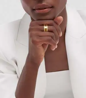 BVLGARI B.zero1 Three-band Ring With Diamonds In Yellow