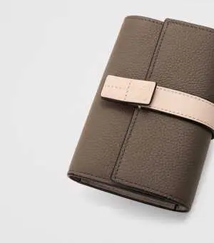 Loewe Small Calfskin Vertical Wallet - Brown