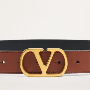 Valentino Garavani Leather Vlogo Signature Belt - Brown