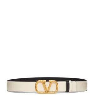 Valentino Garavani Valentino Garavani Reversible Vlogo Signature Belt White