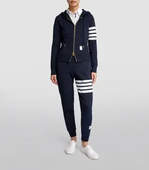 Thom Browne 4-bar Zip-up Hoodie