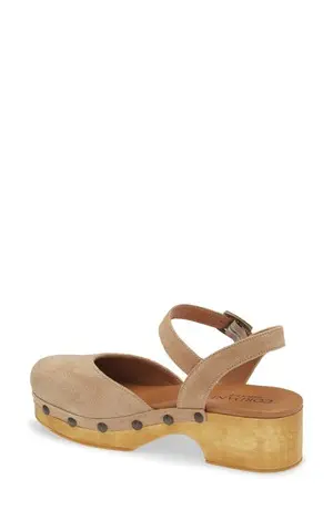 Cordani Winston Ankle Strap Platform Clog - Biscotto