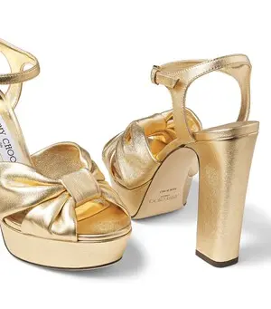 JIMMY CHOO Heloise 120 Platform Sandals - Gold