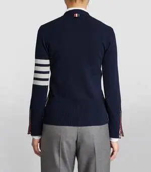 Thom Browne Cashmere 4-bar Cardigan - Navy