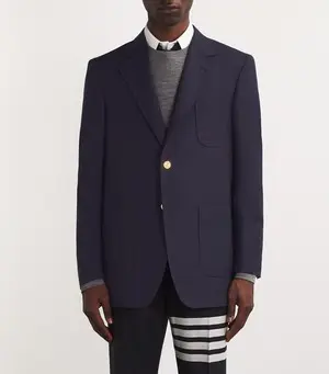 Thom Browne Wool Blazer - Navy
